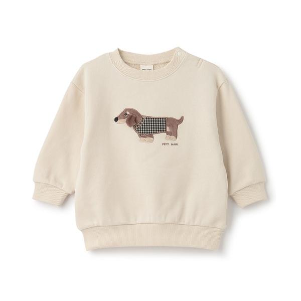 ZOZO問い合わせ番号:111720060ショップ:petit main，プティマインブランド:petit main，プティマイン商品名:恐竜/犬アップリケトレーナーカテゴリ:トップス>スウェットブランド品番:9563227素材:【E...