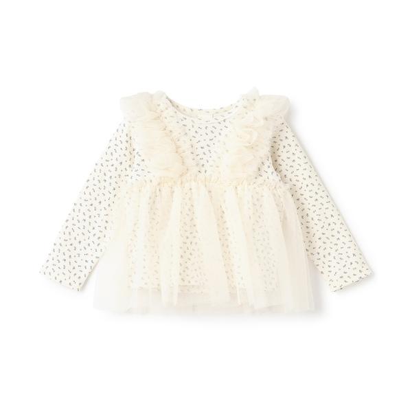 ZOZO問い合わせ番号:111760970ショップ:petit main，プティマインブランド:petit main，プティマイン商品名:「リンク」チュールドッキングトップスカテゴリ:トップス>Tシャツ/カットソーブランド品番:966...