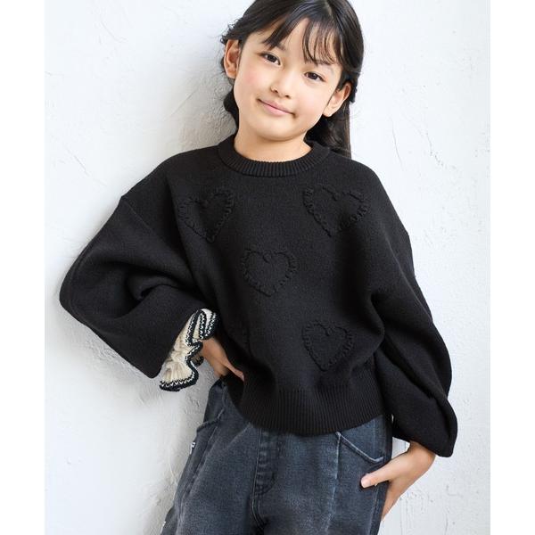 ZOZO問い合わせ番号:111763725ショップ:ROPE' PICNIC，ロぺピクニックブランド:ROPE' PICNIC，ロペピクニック商品名:「KIDS/キッズ」ハート柄モチーフ もちもちジャガードニットプルオーバーカテゴリ:トップ...