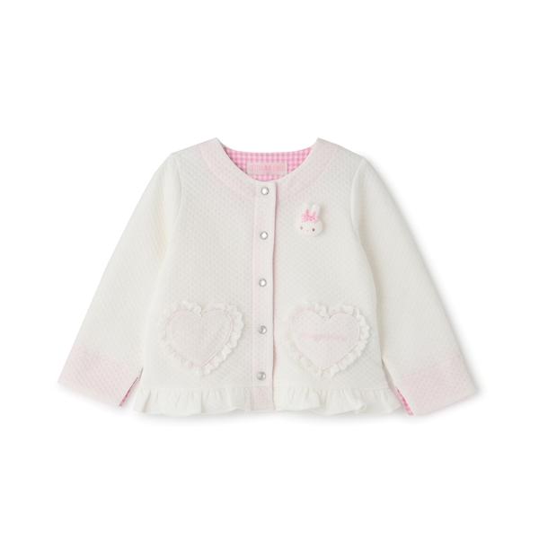 ※このアイテムは返品・交換対象外商品です。ZOZO問い合わせ番号:111843421ショップ:NARUMIYA ONLINE，ナルミヤ オンラインブランド:mezzo piano，メゾピアノ商品名:ウサギマスコットつき　スナップカーディガン...