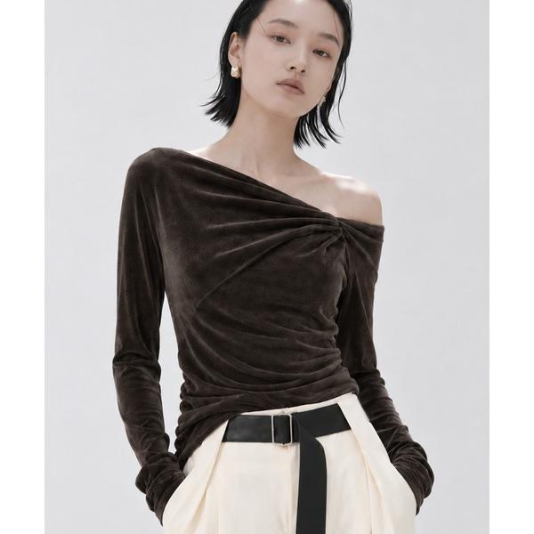 ZOZO問い合わせ番号:111845154ショップ:STUDIOUS WOMENS，ステュディオス ウィメンズブランド:STUDIOUS，ステュディオス商品名:「STUDIOUS/ステュディオス」Velours Long Tee/ベロアロン...