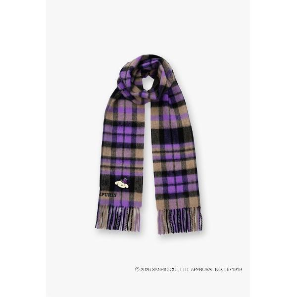 ZOZO問い合わせ番号:111967066ショップ:ANNA SUI，アナ スイブランド:ANNA SUI，アナスイ商品名:ポムポムプリン 刺しゅうブローチ付きチェックマフラーカテゴリ:ファッション雑貨>マフラーブランド品番:2ASP...