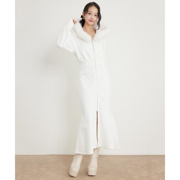 ZOZO問い合わせ番号:112055395ショップ:rienda，リエンダブランド:rienda，リエンダ商品名:ショールカラーフードマーメイドカットワンピース 秋服　冬服カテゴリ:ワンピース/ドレス>ワンピースブランド品番:110J...