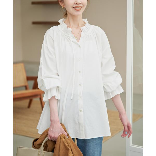 ZOZO問い合わせ番号:112293011ショップ:IENA，イエナブランド:SLOBE IENA，スローブイエナ商品名:「WEB限定カラーあり/追加4」タイプライターフリルカラーブラウスカテゴリ:トップス>シャツ/ブラウスブランド品...
