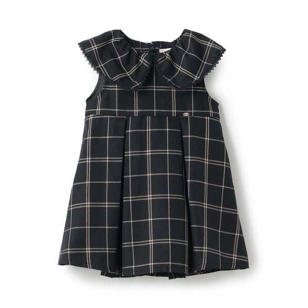 ZOZO問い合わせ番号:112336148ショップ:petit main，プティマインブランド:petit main，プティマイン商品名:「リンク」チェック衿ジャンスカカテゴリ:ワンピース/ドレス>ジャンパースカートブランド品番:96...