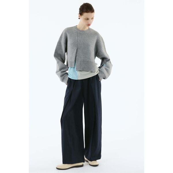 ZOZO問い合わせ番号:112447189ショップ:HeRIN.CYE，ヘリンドットサイブランド:HeRIN.CYE，ヘリンドットサイ商品名:Irregular hem cropped knit topsカテゴリ:トップス>ニット/セ...