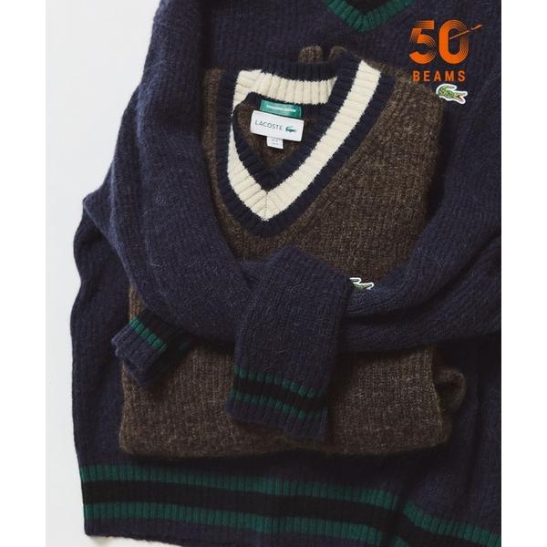 ZOZO問い合わせ番号:112529691ショップ:BEAMS MEN，ビームス メンブランド:LACOSTE，ラコステ，BEAMS，ビームス商品名:「別注」LACOSTE / チルデン ニット セーターカテゴリ:トップス>ニット/セ...