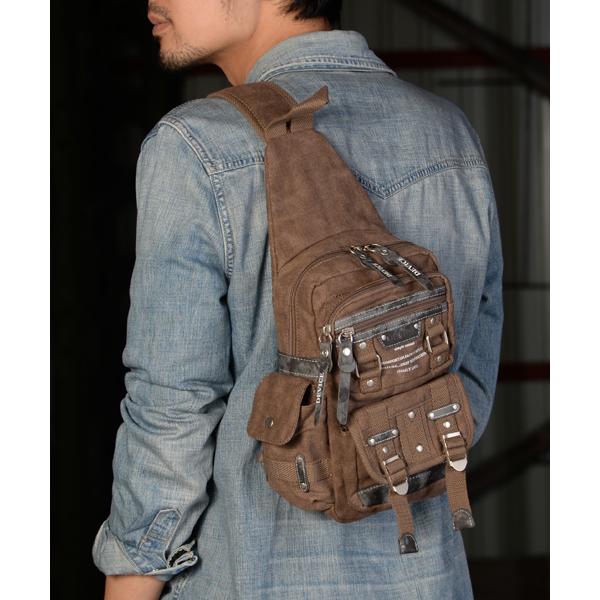 ZOZO問い合わせ番号:13755593ショップ:DEVICE，デバイスブランド:DEVICE，デバイス商品名:DEVICE デバイス Haze2 ミリタリー ムラ染め キャンバス ボディバッグ ショルダーバッグカテゴリ:バッグ>ボデ...