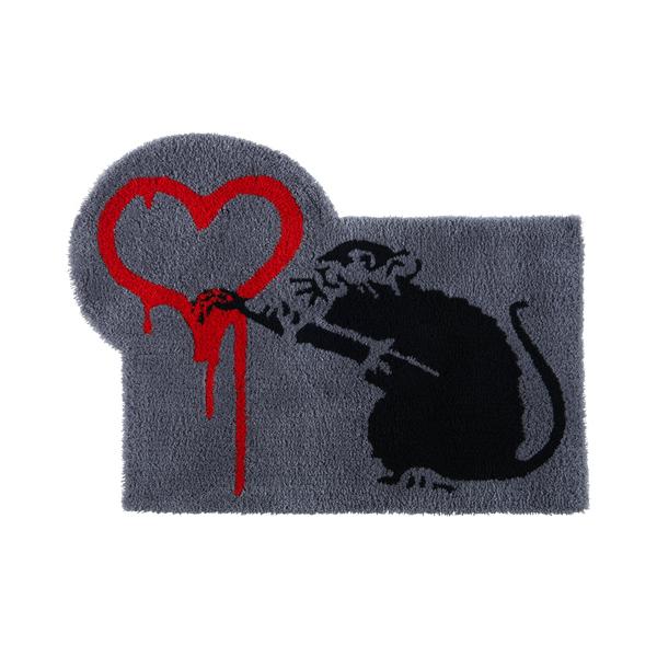 ZOZO問い合わせ番号:13964897ショップ:MEDICOM TOY，メディコム・トイブランド:Sync.，スィンク，MEDICOM TOY，メディコムトイ商品名:Sync.【BRANDALISM】RUG MAT GRAY ”LOVE ...