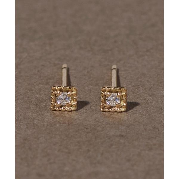 ※このアイテムは返品・交換対象外商品です。ZOZO問い合わせ番号:16221180ショップ:JEWEL ADDICT，ジュエルアディクトブランド:JUPITER，ジュピター商品名:「K10」ダイヤモンドスクエアピアス/一粒「動画あり」カテゴ...