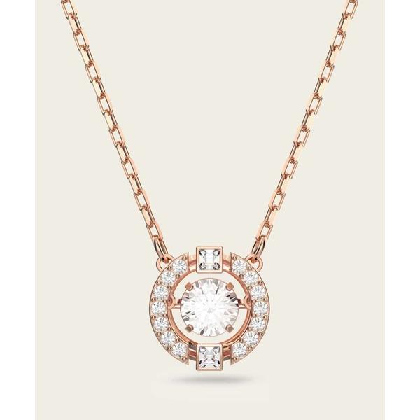 ZOZO問い合わせ番号:18325838ショップ:SWAROVSKI，スワロフスキーブランド:SWAROVSKI，スワロフスキー商品名:【公式】【スワロフスキー】Una ネックレス， ラウンドカット， ホワイト， ローズゴールドトーン・プレ...