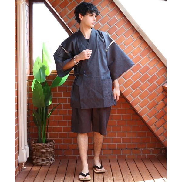 『タイムセール実施中』ZOZO問い合わせ番号:20298116ショップ:８(eight)，エイトブランド:８(eight)，エイト商品名:しじら織り 甚平 上下セット コットン 涼しいカテゴリ:水着/着物・浴衣>浴衣ブランド品番:to...