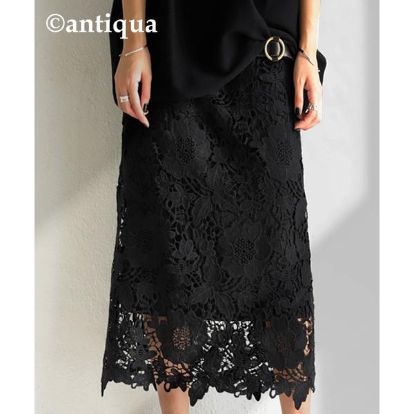 ZOZO問い合わせ番号:21323490ショップ:antiqua，アンティカブランド:antiqua，アンティカ商品名:花柄レーススカートカテゴリ:スカート>スカートブランド品番:YA-00028素材:綿70%， ナイロン30% 裏地...