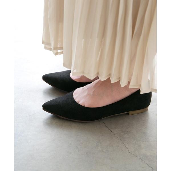 『タイムセール実施中』ZOZO問い合わせ番号:21623455ショップ:welleg from outletshoes，ウェレッグフロムアウトレットシューズブランド:menue，メヌエ商品名:ポインテッドトゥ フラットヒール パンプスカテゴ...