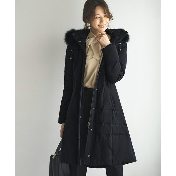 ZOZO問い合わせ番号:24790617ショップ:RUIRUE BOUTIQUE，ルイルエブティックブランド:RUIRUE BOUTIQUE，ルイルエブティック商品名:フォックスファー付きダウンコート ｜ レディース アウター 羽織 体型カ...