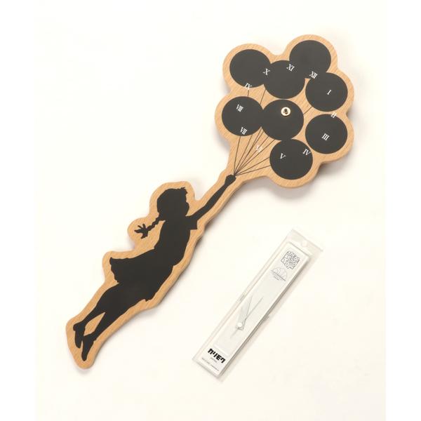 ZOZO問い合わせ番号:27936661ショップ:MEDICOM TOY，メディコム・トイブランド:Sync.，スィンク商品名:Sync.【BRANDALISM】WALL CLOCK ”FLYING BALLOONS GIRL” x KAR...