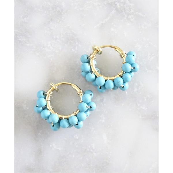 ZOZO問い合わせ番号:29479253ショップ:TONE，トーンブランド:TONE SELECT GOODS，トーンセレクトグッズ商品名:【marinaJEWELRY】Turquoise wrapped earringカテゴリ:アクセサリ...