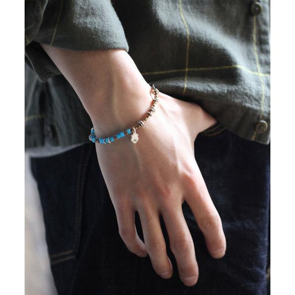 ZOZO問い合わせ番号:30017713ショップ:MR.OLIVE，ミスターオリーブブランド:amp japan，アンプジャパン商品名:Triple Part Beads -Sky-(ビーズ ブレスレット)カテゴリ:アクセサリー>ネッ...