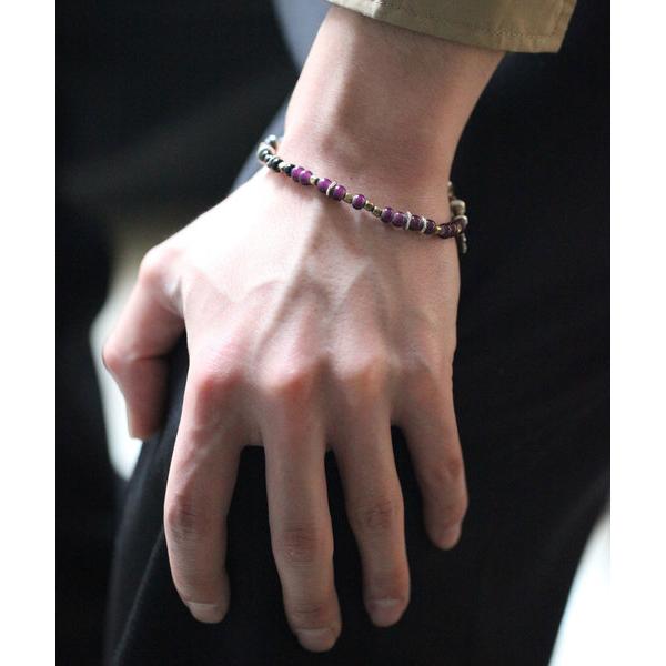 ZOZO問い合わせ番号:30017730ショップ:MR.OLIVE，ミスターオリーブブランド:amp japan，アンプジャパン商品名:Triple Part Beads -Evening-(ビーズ ブレスレット)カテゴリ:アクセサリー&g...