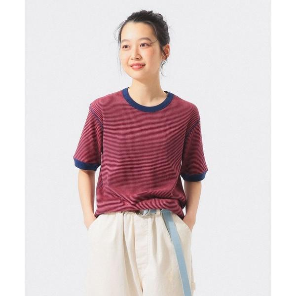 ZOZO問い合わせ番号:30019650ショップ:BEAMS WOMEN，ビームスウィメンブランド:BEAMS BOY，ビームスボーイ，Healthknit，ヘルスニット商品名:【別注】Healthknit / ワッフル ボーダー Tシャツ...
