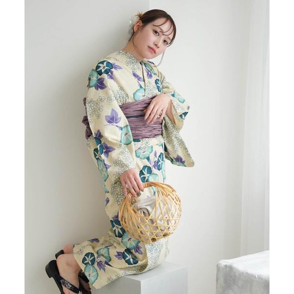 ZOZO問い合わせ番号:30968407ショップ:utatane，ウタタネブランド:utatane，ウタタネ商品名:浴衣3点セット 綿麻 水色の朝顔カテゴリ:水着/着物・浴衣>浴衣ブランド品番:5010081012素材:ゆかた：綿80...