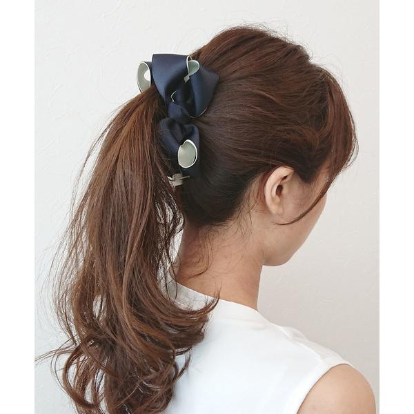 ZOZO問い合わせ番号:32705557ショップ:Three Four Time，スリーフォータイムブランド:Three Four Time，スリーフォータイム商品名:バイカラーリボンバナナクリップカテゴリ:ヘアアクセサリー>バレッタ...