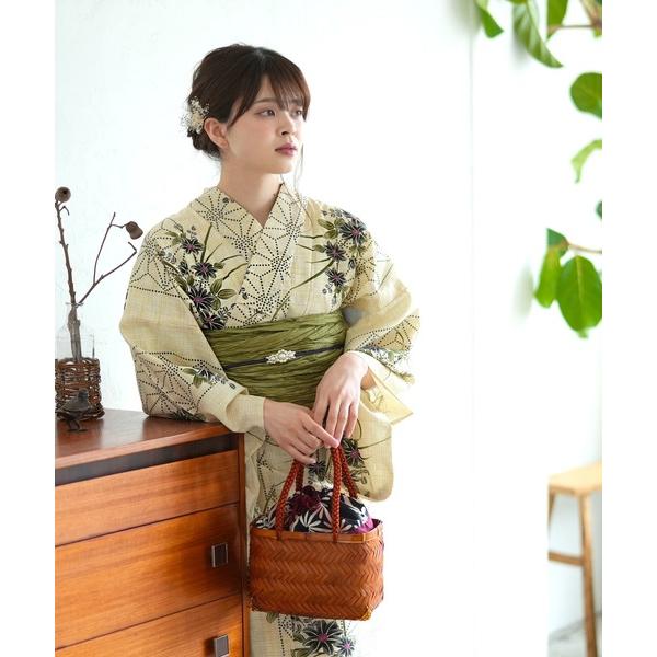 『タイムセール実施中』ZOZO問い合わせ番号:33242794ショップ:utatane，ウタタネブランド:utatane，ウタタネ商品名:浴衣3点セット 綿麻 京美人花とモダン麻の葉柄カテゴリ:水着/着物・浴衣>浴衣ブランド品番:50...