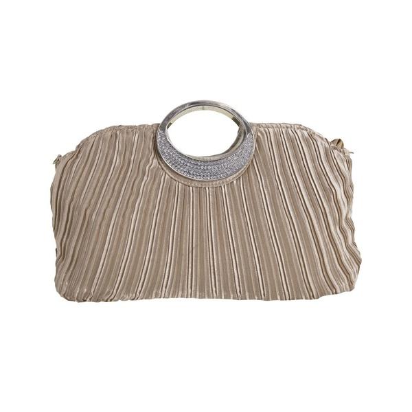 『タイムセール実施中』ZOZO問い合わせ番号:33586789ショップ:DRESS+，ドレス プラスブランド:DRESS STAR，ドレス スター商品名:ビジューラディアルサテンプリーツパーティークラッチバッグカテゴリ:バッグ>クラッ...