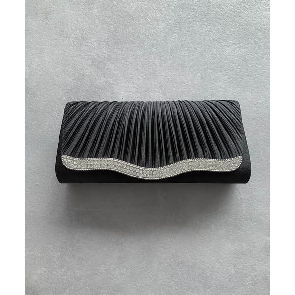 『タイムセール実施中』ZOZO問い合わせ番号:34907241ショップ:DRESS+，ドレス プラスブランド:DRESS STAR，ドレス スター商品名:ビジューラディアルサテンプリーツクラッチバッグカテゴリ:バッグ>クラッチバッグブ...