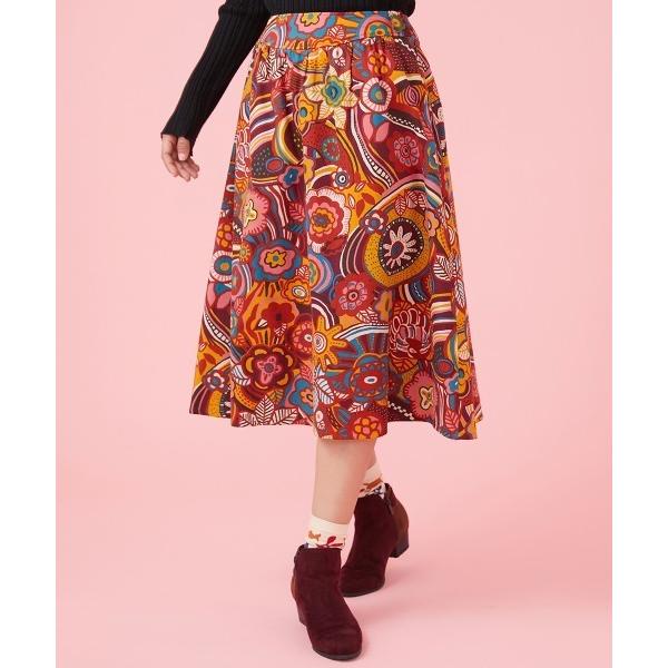 『タイムセール実施中』ZOZO問い合わせ番号:35021539ショップ:Jocomomola，ホコモモラブランド:Jocomomola，ホコモモラ商品名:【トートバッグ付き】MODELO PSICODELIA フラワープリントフレアスカート...