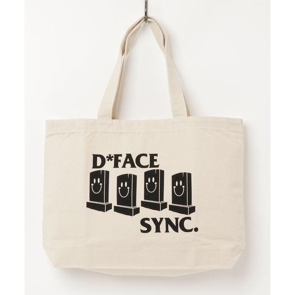 ZOZO問い合わせ番号:35362030ショップ:MEDICOM TOY，メディコム・トイブランド:Sync.，スィンク商品名:Sync.【D*FACE】TOTE BAG ”SMILE THOMBSTONEカテゴリ:バッグ>トートバッ...