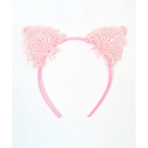『セール実施中』※このアイテムは返品・交換対象外商品です。ZOZO問い合わせ番号:35713942ショップ:OSYAREVO，オシャレボブランド:OSYAREVO，オシャレボ商品名:3色 レース ポイント 猫耳 カチューシャ レディース ク...