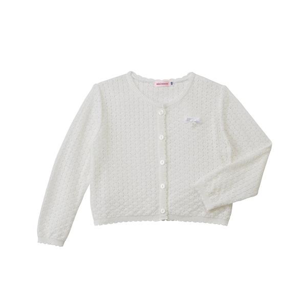 『セール実施中』ZOZO問い合わせ番号:36940589ショップ:MIKI HOUSE，ミキハウスブランド:MIKI HOUSE，ミキハウス商品名:透かし編みカーディガンカテゴリ:トップス>カーディガン/ボレロブランド品番:11-68...