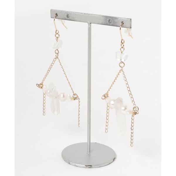 ※このアイテムは返品・交換対象外商品です。ZOZO問い合わせ番号:37415693ショップ:TONE，トーンブランド:tone，トーン商品名:【Lira jewelry】クリスタルトライアングル　ピアスカテゴリ:アクセサリー>ピアス（...