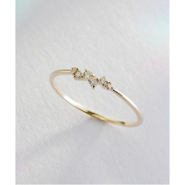 ZOZO問い合わせ番号:37650875ショップ:L&amp;Co.，エルアンドコーブランド:Jewel closet by L&amp;Co.，ジュエルクローゼットバイエルアンドコー商品名:K10 ダイヤモンド ランダムセッティング リン...