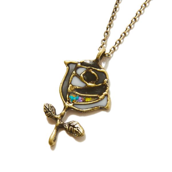 ZOZO問い合わせ番号:38081577ショップ:rehacer，レアセルブランド:rehacer，レアセル商品名:rehacer : Stained glass Rose Necklace Made in Japan / ステンドグラス ...
