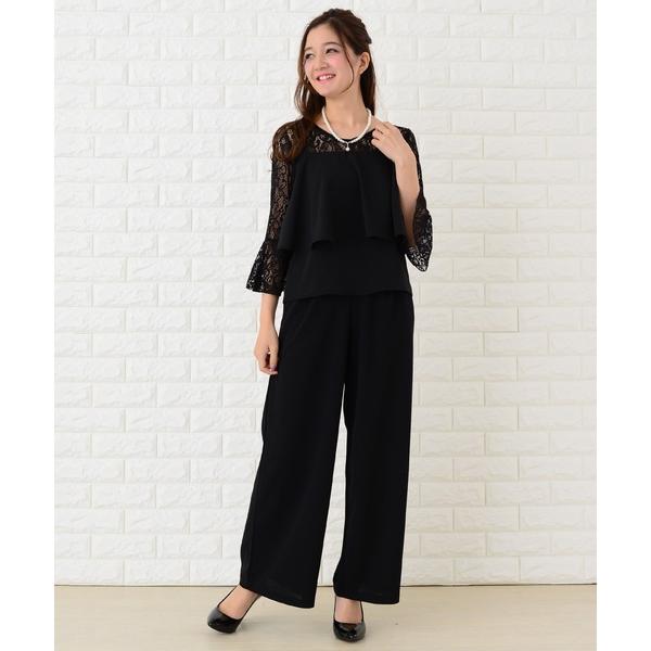 『タイムセール実施中』ZOZO問い合わせ番号:42606074ショップ:Lace Ladies，レースレディースブランド:Lace Ladies，レースレディース商品名:レース切替プリーツケープ付きパンツドレス・セットアップカテゴリ:ワンピ...