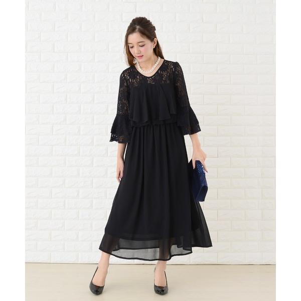 『タイムセール実施中』ZOZO問い合わせ番号:42606085ショップ:Lace Ladies，レースレディースブランド:Lace Ladies，レースレディース商品名:シフォン胸元プリーツロングワンピース・ドレスカテゴリ:ワンピース/ドレ...