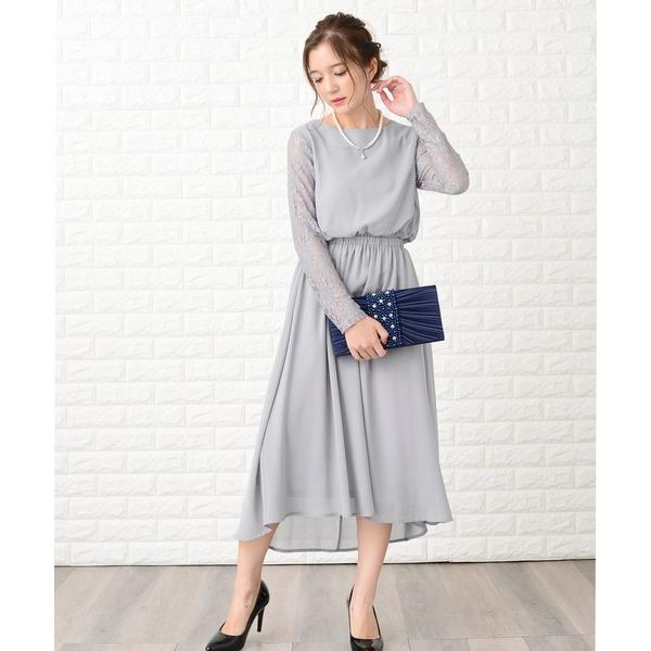 『タイムセール実施中』ZOZO問い合わせ番号:47051246ショップ:Lace Ladies，レースレディースブランド:Lace Ladies，レースレディース商品名:袖レース切り替えフィッシュテールワンピース・ドレスカテゴリ:ワンピース...