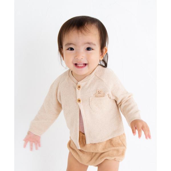 ZOZO問い合わせ番号:47149025ショップ:babybaby，ベイビーベイビーブランド:pompkins baby，ポプキンズベビー，POMPKINS，ポプキンズ商品名:【pompkinsbaby（ポプキンズベビー）】鹿の子編みカーデ...