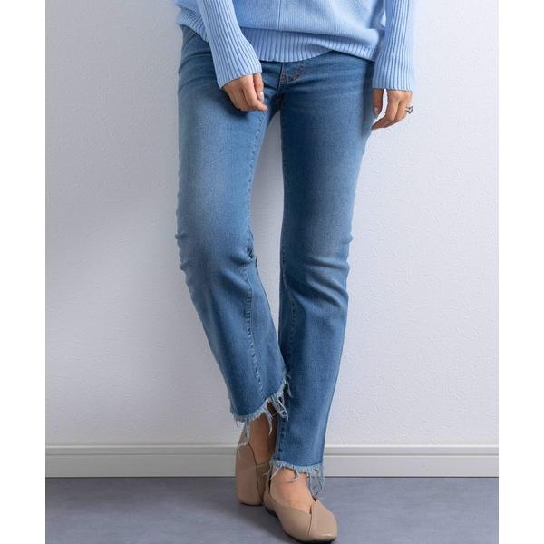 『タイムセール実施中』ZOZO問い合わせ番号:47462761ショップ:Sweet Mommy，スウィートマミーブランド:SweetMommy，スウィートマミー商品名:裾フリンジデニムフレアパンツカテゴリ:ママ＆ベビー>マタニティウェ...