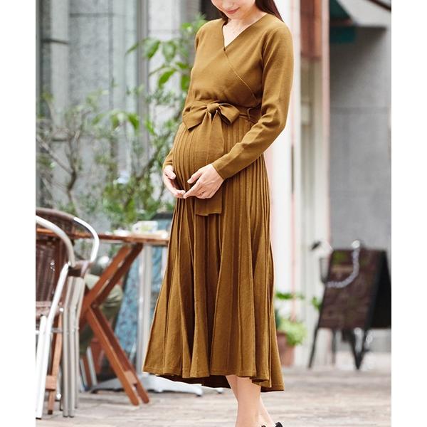 『セール実施中』ZOZO問い合わせ番号:47462762ショップ:Sweet Mommy，スウィートマミーブランド:SweetMommy，スウィートマミー商品名:カシュクールニットプリーツワンピ【ZOZO限定カラー】カテゴリ:ママ＆ベビー&...