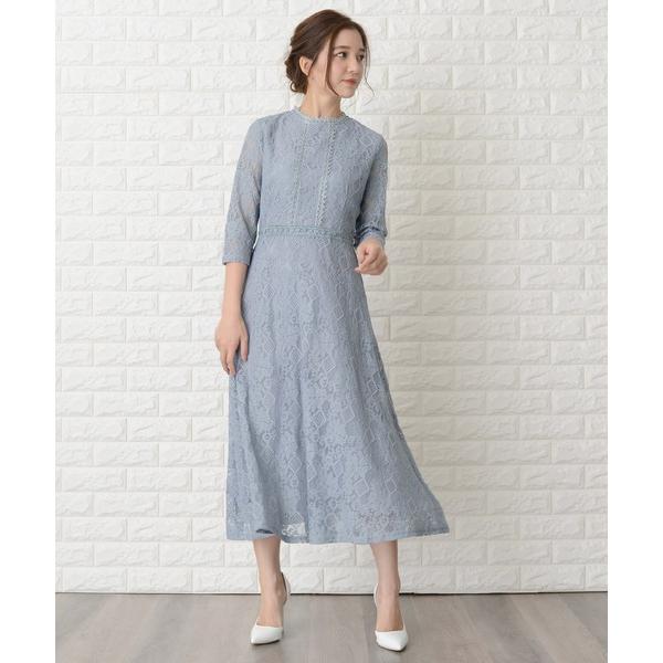 『タイムセール実施中』ZOZO問い合わせ番号:48673191ショップ:Lace Ladies，レースレディースブランド:Lace Ladies，レースレディース商品名:七分袖総レースミモレ丈ワンピース・ドレスカテゴリ:ワンピース/ドレス&...