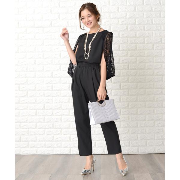 『タイムセール実施中』ZOZO問い合わせ番号:48673197ショップ:Lace Ladies，レースレディースブランド:Lace Ladies，レースレディース商品名:レースケープ袖セットアップ・パンツドレスカテゴリ:ワンピース/ドレス&...
