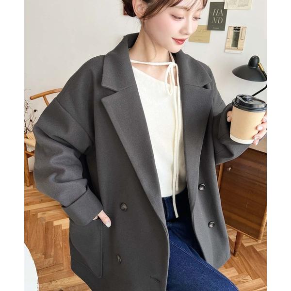 『セール実施中』ZOZO問い合わせ番号:49151951ショップ:moment+，モーメントプラスブランド:moment+，モーメントプラス商品名:【累計販売枚数4万枚突破！】ニットメルトンルーズシルエットダブルテーラードジャケットカテゴリ...