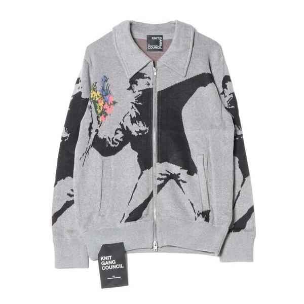 ZOZO問い合わせ番号:49462010ショップ:MEDICOM TOY，メディコム・トイブランド:Sync.，スィンク商品名:KNIT GANG COUNCIL【BRANDALISM】KNIT BLOUSON ”FLOWER BOMBER...