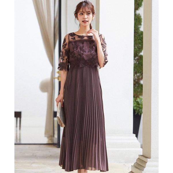 『タイムセール実施中』ZOZO問い合わせ番号:49596095ショップ:bflat，ビーフラットブランド:niana，ニアナ，Fashion Letter，ファッションレター商品名:刺繍レース切り替えプリーツロング結婚式ワンピースドレスカテ...