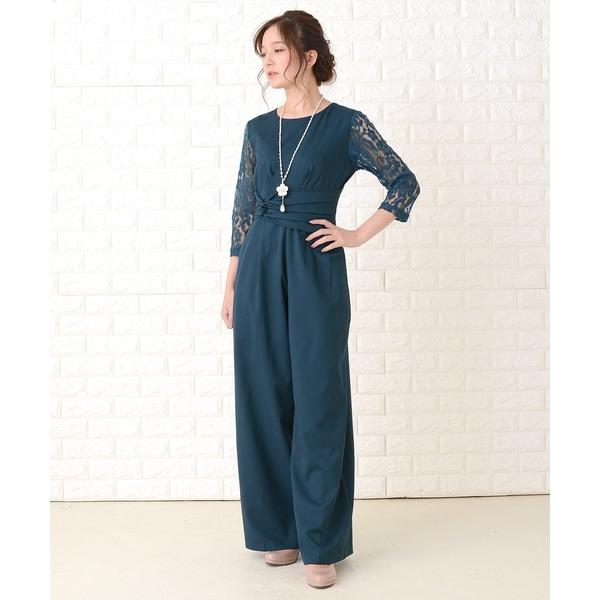 『タイムセール実施中』ZOZO問い合わせ番号:50076533ショップ:Lace Ladies，レースレディースブランド:Lace Ladies，レースレディース商品名:レース七分袖ワイドレッグパンツドレス・オールインワンカテゴリ:ワンピー...