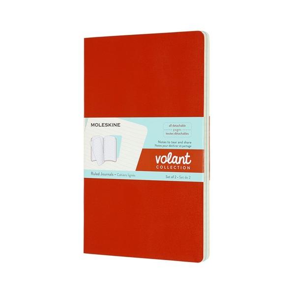 ZOZO問い合わせ番号:51137704ショップ:MOLESKINE，モレスキンブランド:MOLESKINE，モレスキン商品名:モレスキン ノート ヴォラン ジャーナル 2冊セット ラージサイズ 横罫カテゴリ:雑貨/ホビー>手帳/メモ...