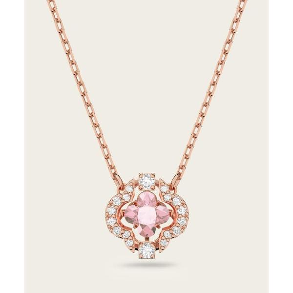 ZOZO問い合わせ番号:51342037ショップ:SWAROVSKI，スワロフスキーブランド:SWAROVSKI，スワロフスキー商品名:【公式】【スワロフスキー】Una ネックレス， クローバー， ピンク， ローズゴールドトーン・プレーティ...